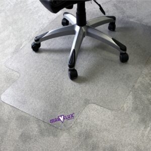 marvelux 36" x 48" heavy duty polycarbonate office chair mat with lip for carpets, 2 pack, clear carpet protector for low, standard and medium pile carpeted floors, shipped flat, multiple sizes