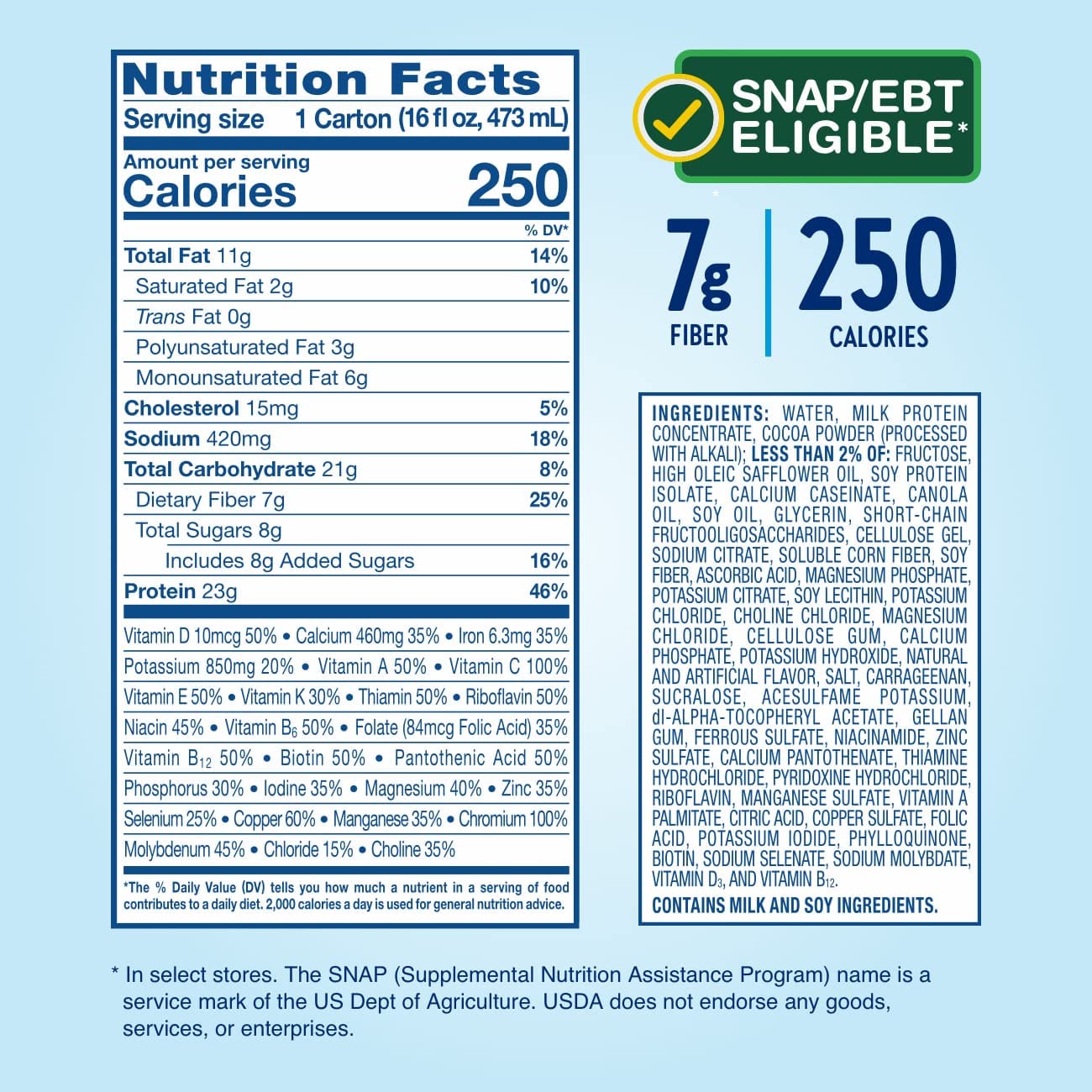 Glucerna Hunger Smart Meal Size Shake, Diabetic Meal Replacement, Blood Sugar Management, 23g Protein, 250 Calories, Classic Chocolate, 16-fl-oz Carton, 12 Count