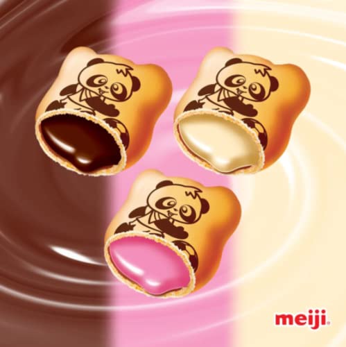 Meiji Hello Panda Cookies, Chocolate Crème Filled - 2.2 oz, Pack of 6 - Bite Sized Cookies with Fun Panda Sports