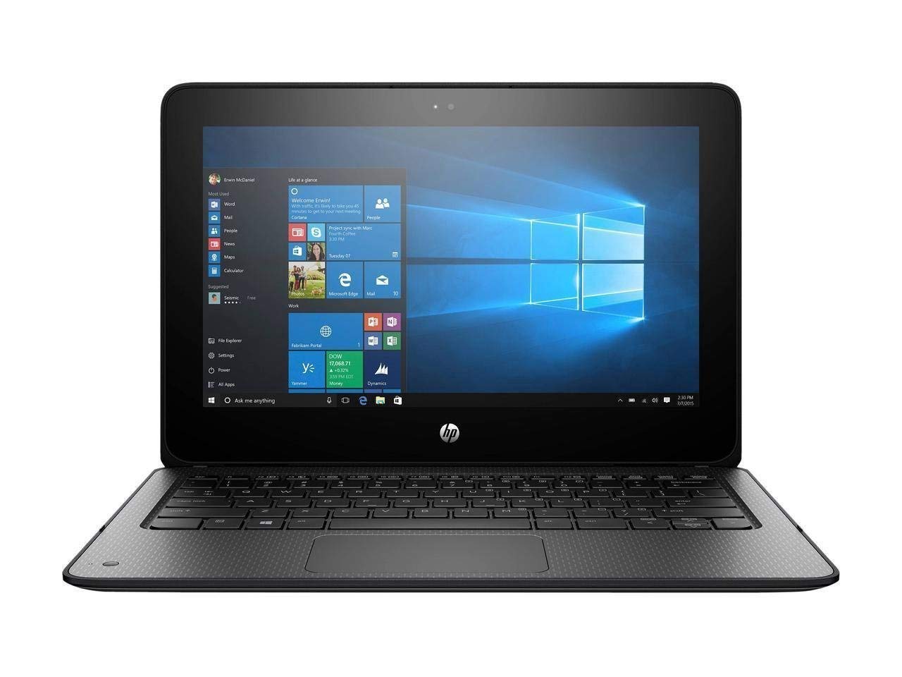 HP X360 ProBook Business 2-in-1 11.6in Touchscreen Laptop PC, Intel Celeron N3350, 4GB RAM, 64GB SSD, HDMI, Bluetooth, Webcam, WiFi, Windows 10 Pro (Renewed)