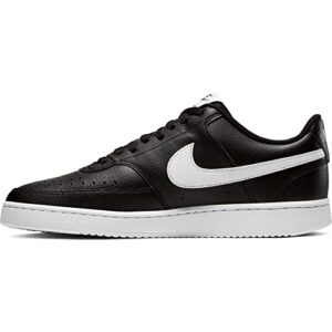 nike men's court vision low sneaker, black/white-photon dust, 9 regular us