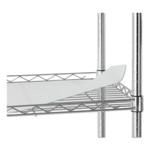 Alera ALESW322416SR 24 in. x 16 in. x 39 in. 450 lbs. Capacity 3-Shelf Wire Cart with Liners - Silver