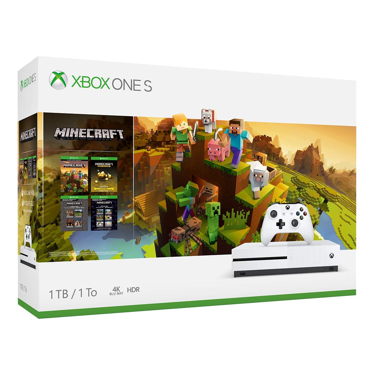 Xbox One S 1TB Console - Minecraft Creators Bundle (Renewed)