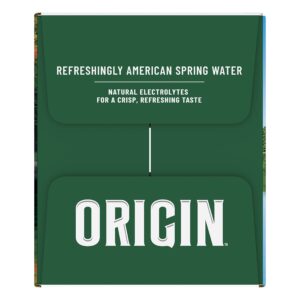 ORIGIN, 100% Natural Spring Water, 900 mL, Recycled Plastic Bottle, 30.4 Fl Oz (Pack of 12)