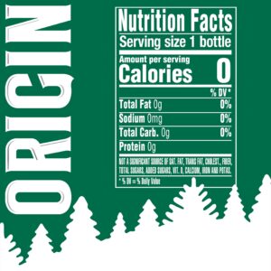 ORIGIN, 100% Natural Spring Water, 900 mL, Recycled Plastic Bottle, 30.4 Fl Oz (Pack of 12)