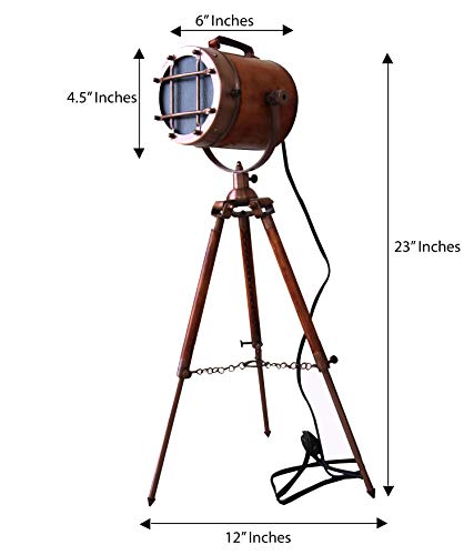 collectiblesBuy Marine Vintage Low Floor Lamp Antique Studio Model Searchlight with Tripod