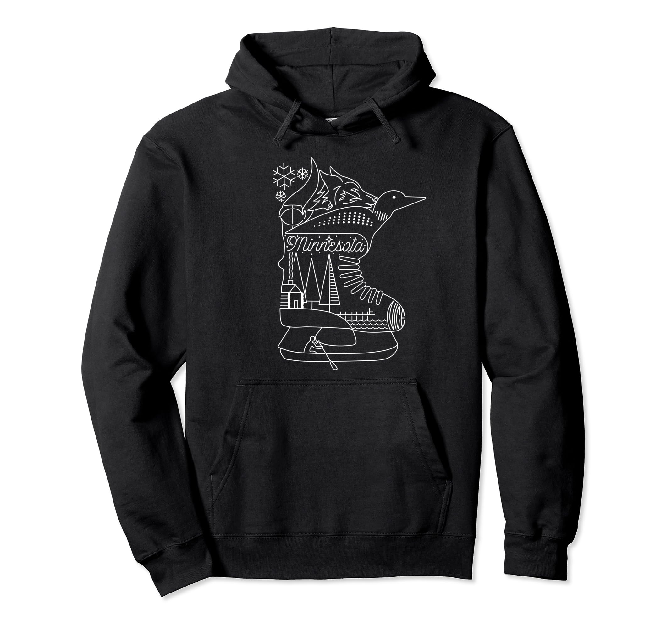 Minnesota State Hooded Sweatshirt with Hidden Images -Hoodie