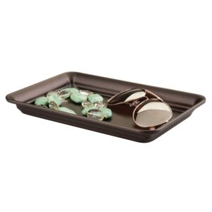 iDesign Countertop Guest Towel Tray, Bathroom Vanity Organizer-Set of 4, Bronze 4 Count