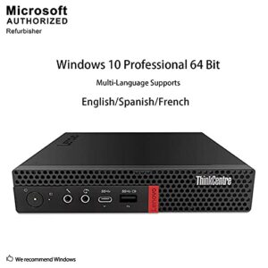 Lenovo ThinkCentre M720q 10T7002CUS Desktop Computer - Intel Core i5 8th Gen i5-8400T 1.70 GHz - 8 GB RAM DDR4 SDRAM - 256 GB SSD - Tiny - Raven Black