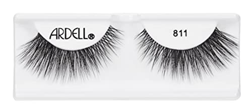 Ardell Faux Mink 811 Black False Lashes, Lightweight with Invisiband, 4 pairs