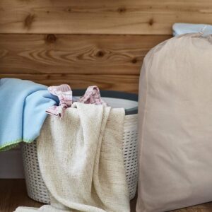 Urban Villa - 2 Pack Extra Large Canvas Heavy Duty Laundry Bags Natural Cotton -Multi Use- Size - 71x91 CMS