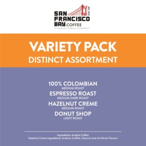 San Francisco Bay Compostable Coffee Pods - Assorted Variety Pack (80 Ct) K Cup Compatible including Keurig 2.0, Donut Shop, Colombian, Hazelnut, Espresso