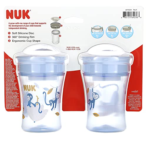 NUK Evolution 360 Cup, 8 Oz., 2 Pack, Colors may vary