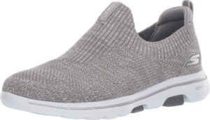 skechers womens go walk 5 - 15952 sneaker, grey, 8.5 us