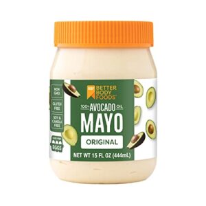 betterbody foods avocado oil mayonnaise, non-gmo mayo spread made with cage-free eggs, paleo (15 ounces)