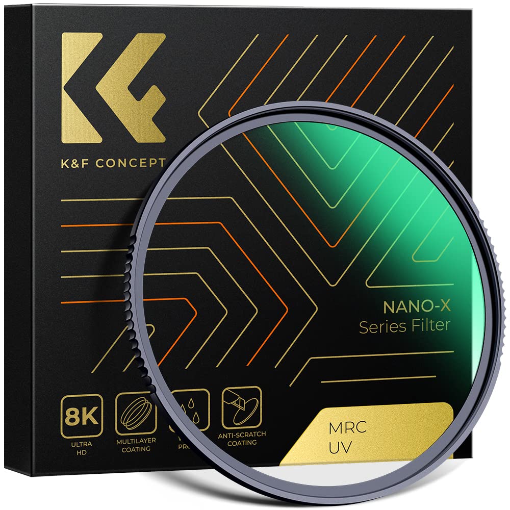 K&F Concept 37mm MC UV Protection Filter with 28 Multi-Layer Coatings HD/Hydrophobic/Scratch Resistant Ultra-Slim UV Filter for 37mm Camera Lens (Nano-X Series)