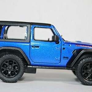 KiNSMART 2018 Jeep Wrangler Rudicon Hard Top Blue 5" 1:34 Scale Die Cast Metal Model Toy w/ Pullback Action