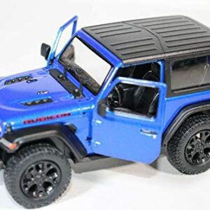 KiNSMART 2018 Jeep Wrangler Rudicon Hard Top Blue 5" 1:34 Scale Die Cast Metal Model Toy w/ Pullback Action