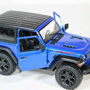 KiNSMART 2018 Jeep Wrangler Rudicon Hard Top Blue 5" 1:34 Scale Die Cast Metal Model Toy w/ Pullback Action