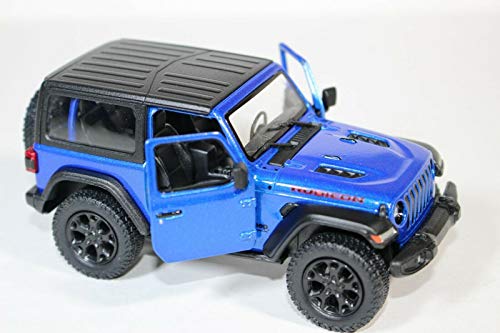 KiNSMART 2018 Jeep Wrangler Rudicon Hard Top Blue 5" 1:34 Scale Die Cast Metal Model Toy w/ Pullback Action