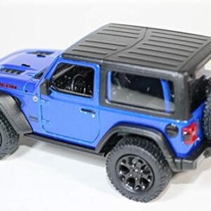 KiNSMART 2018 Jeep Wrangler Rudicon Hard Top Blue 5" 1:34 Scale Die Cast Metal Model Toy w/ Pullback Action