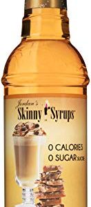 Jordan's Skinny Syrups Sugar Free Butter Toffee Coffee Syrup 750 mL Bottle with By The Cup Syrup Pump