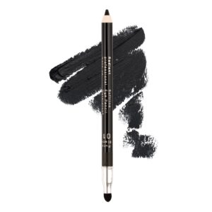 radiant professional softline waterproof eye pencil with smudging tool - long lasting under eye liner for women, for the perfect smoky eye, pure black (01)