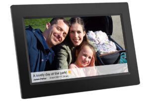 feelcare digital wifi picture frame 10 inch, upload photos or videos remotely from smartphone to frame with free frameo app, ips 800x1280,touchscreen for easy navigation