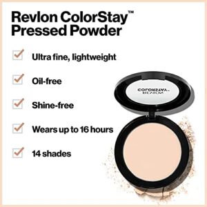 Revlon Powder Foundation, ColorStay Face Makeup, Longwearing, Oil Free-Fragrance Free, Noncomedogenic, Natural Ochre (290)