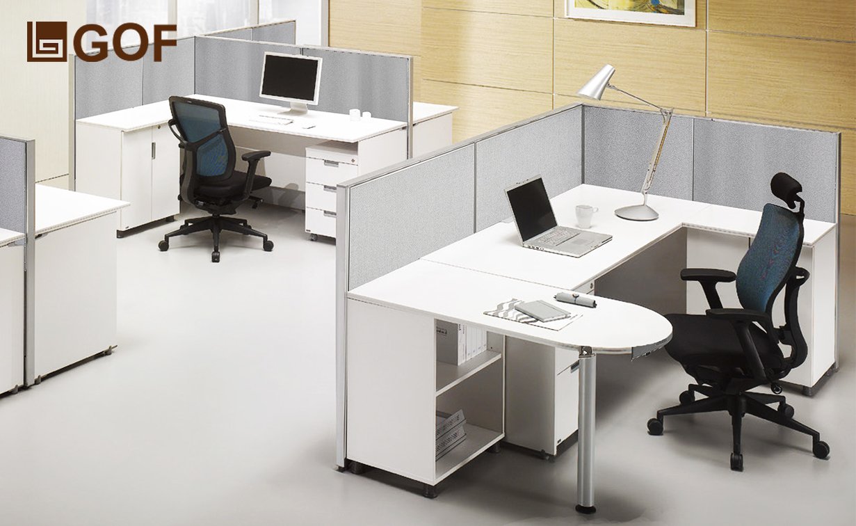 GOF Office Partition Single Full Fabric Panel (L-Post 72" h)