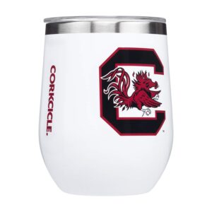 stemless - 12oz ncaa triple insulated stainless steel stemless wine glass, south carolina gamecocks, big logo