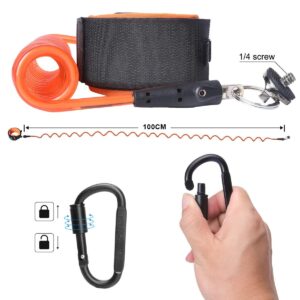 Steel-cored Waterproof Action Camera Anti-Loose Dive Wrist Strap, Diving Surfing Snorkeling Drifting Safety Wire Rope Tether for GoPro Sony Olympus DJI Sports Motion Camcorder Underwater Photography