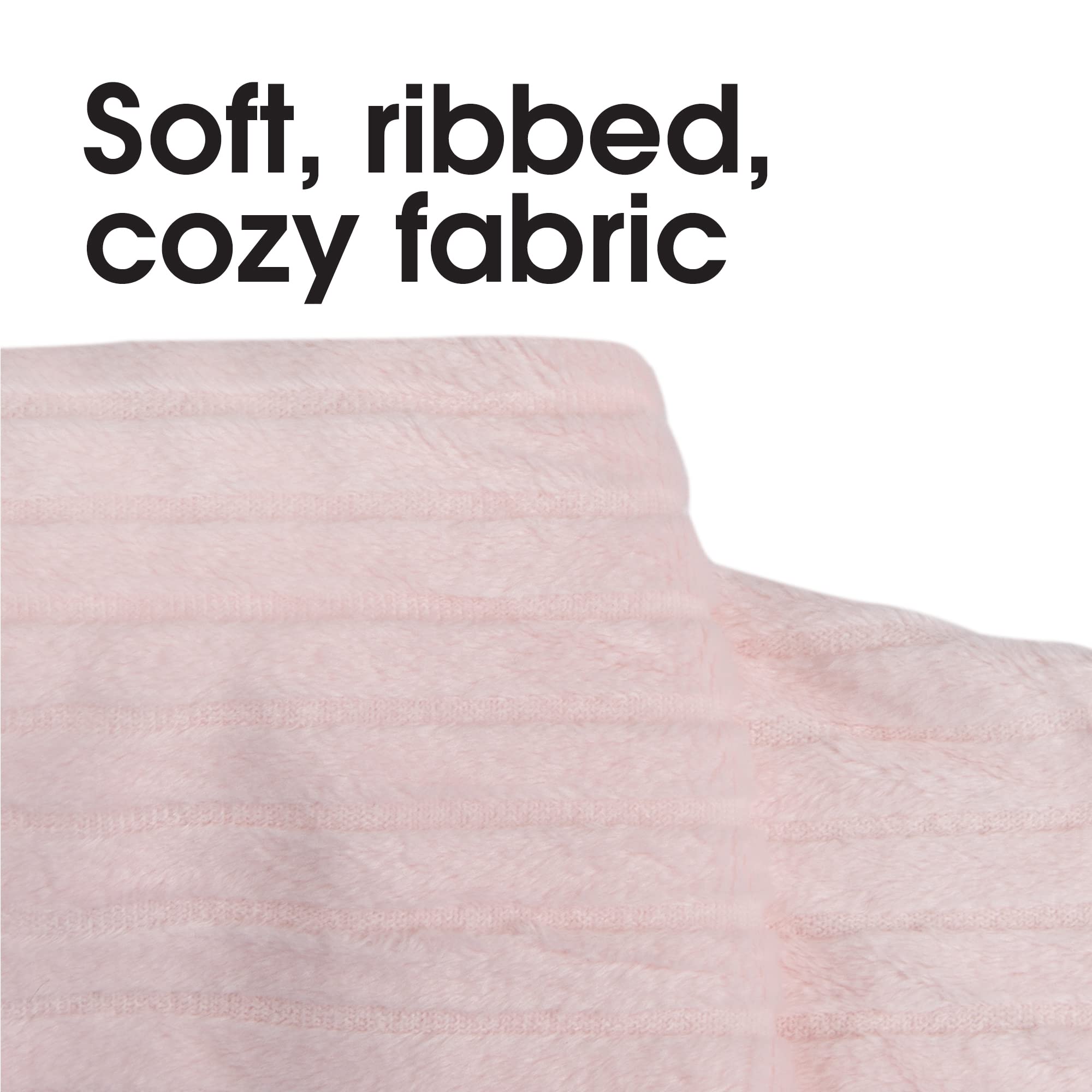 Boppy Changing Pad Cover, Pink Ribbed Minky Fabric