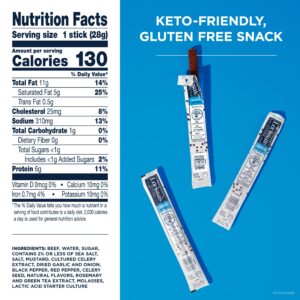 Lorissa’s Kitchen Grass-Fed Beef Jerky Meat Snack Sticks - Keto Friendly Snacks, Gluten Free, No Added Nitrites or Nitrates, Original Flavor, 1 oz. Pack of 24