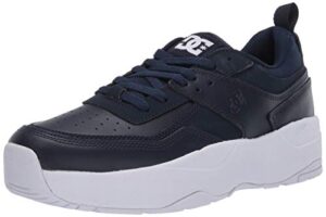 dc women's e.tribeka platform skate shoe, navy, 11 m us