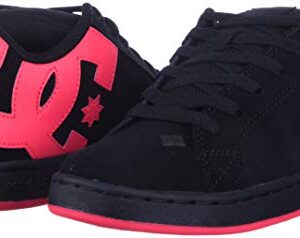 DC womens Court Graffik Skate Shoe, Black/Hot Pink, 8 US