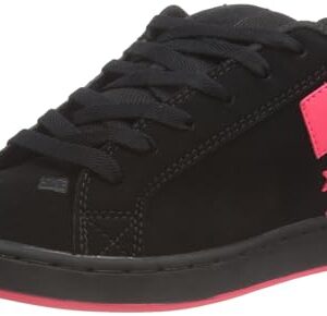 DC womens Court Graffik Skate Shoe, Black/Hot Pink, 8 US