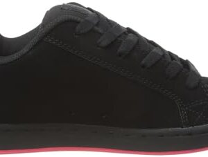 DC womens Court Graffik Skate Shoe, Black/Hot Pink, 8 US