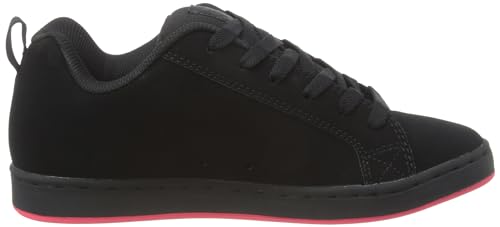 DC womens Court Graffik Skate Shoe, Black/Hot Pink, 8 US