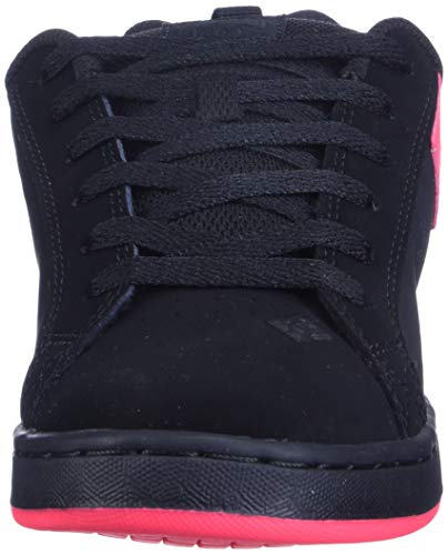 DC womens Court Graffik Skate Shoe, Black/Hot Pink, 8 US