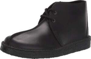 clarks men's desert trek hi chukka boot, black polished, 10.5 m us