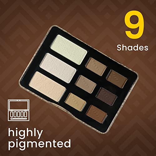 Ccolor Cosmetics - Matte Natural, 9-Color Eyeshadow Palette Matte Finish, Highly Pigmented Eye Shadow Makeup, Long-Wearing Eye Palette, Eye Makeup Kit with Easy-to-Blend Neutral Shades