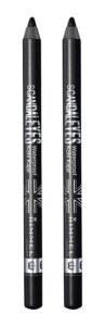 rimmel scandaleyes waterproof kohl kajal liner, black, 0.02 oz, pack of 2