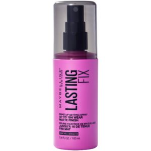 maybelline new york facestudio lasting fix makeup setting spray, matte finish, 3.4 fl. oz.