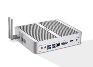 kingdel fanless mini pc, powerful mini desktop computer, intel i5 8th gen. 4 cores cpu, 16gb ddr4 ram, 250gb ssd, 4096x2304, hd port, lan, vga, 4xusb 3.0, w-11 pro