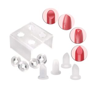 akoak 9 pcs/set simple diy lipstick mould,creative and lovely various shapes of lipstick making mould for 12.1mm lipstick tube,nail/flower/beak/diamond