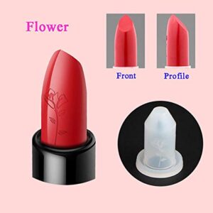 AKOAK 9 Pcs/Set Simple DIY Lipstick Mould,Creative and Lovely Various Shapes of Lipstick Making Mould for 12.1mm Lipstick Tube,Nail/Flower/Beak/Diamond