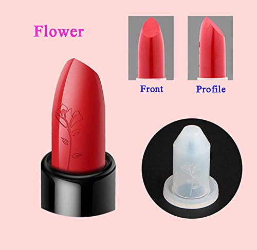 AKOAK 9 Pcs/Set Simple DIY Lipstick Mould,Creative and Lovely Various Shapes of Lipstick Making Mould for 12.1mm Lipstick Tube,Nail/Flower/Beak/Diamond