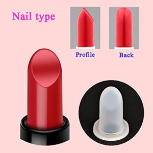 AKOAK 9 Pcs/Set Simple DIY Lipstick Mould,Creative and Lovely Various Shapes of Lipstick Making Mould for 12.1mm Lipstick Tube,Nail/Flower/Beak/Diamond