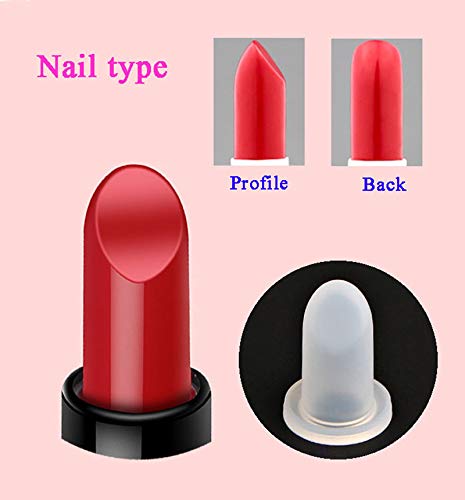 AKOAK 9 Pcs/Set Simple DIY Lipstick Mould,Creative and Lovely Various Shapes of Lipstick Making Mould for 12.1mm Lipstick Tube,Nail/Flower/Beak/Diamond